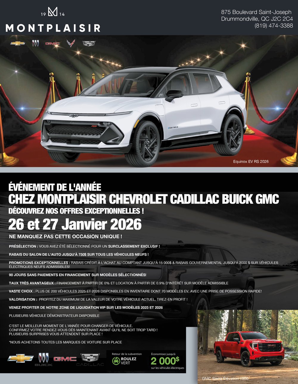 MontPlaisir Chevrolet Buick GMC - Evenement-VIP